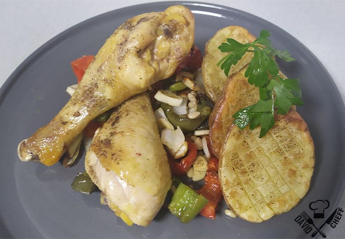 Receta Pollo en freidora de aire - Cocina con David